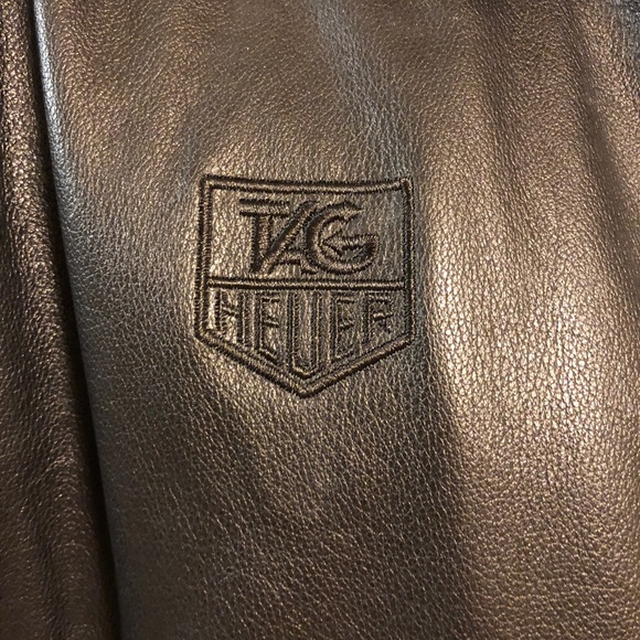 Tag Heuer | Jackets & Coats | Rare Tag Heuer Grand Prix Leather Jacket ...
